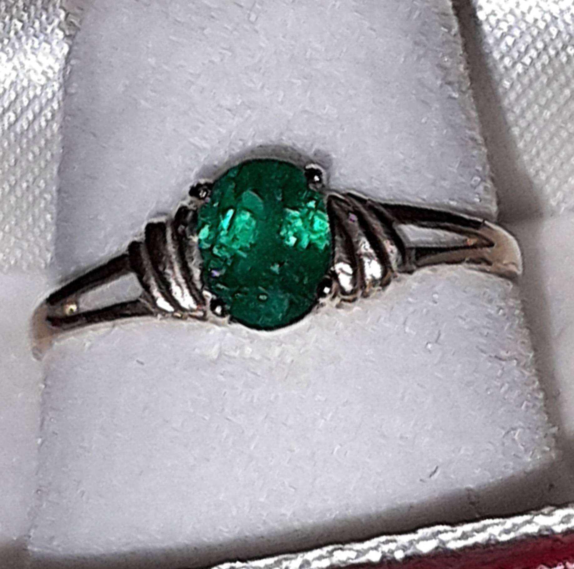 10K Petite Emerald Ring Pretty Little Emerald Ring 10K | Etsy