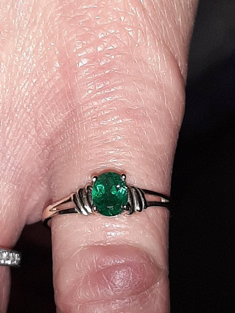 10K Petite Emerald Ring Pretty Little Emerald Ring 10K | Etsy