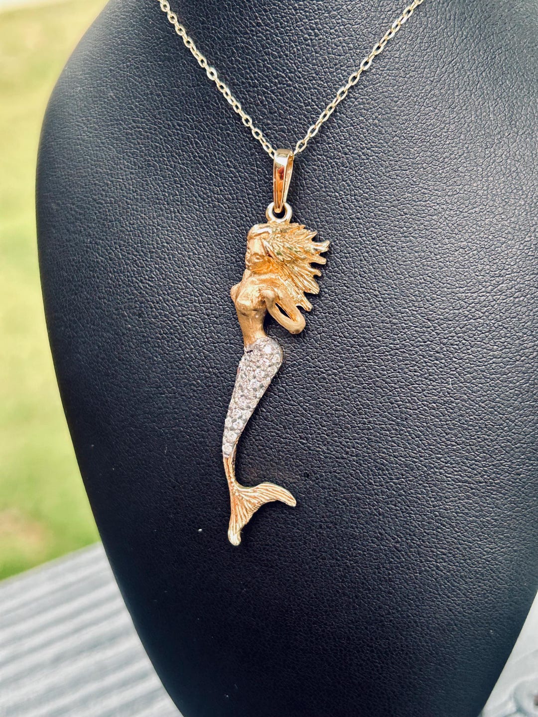 Vintage 14K Gold Diamond Mermaid Necklace: Reyes Del Mar Fine Jewelry ...