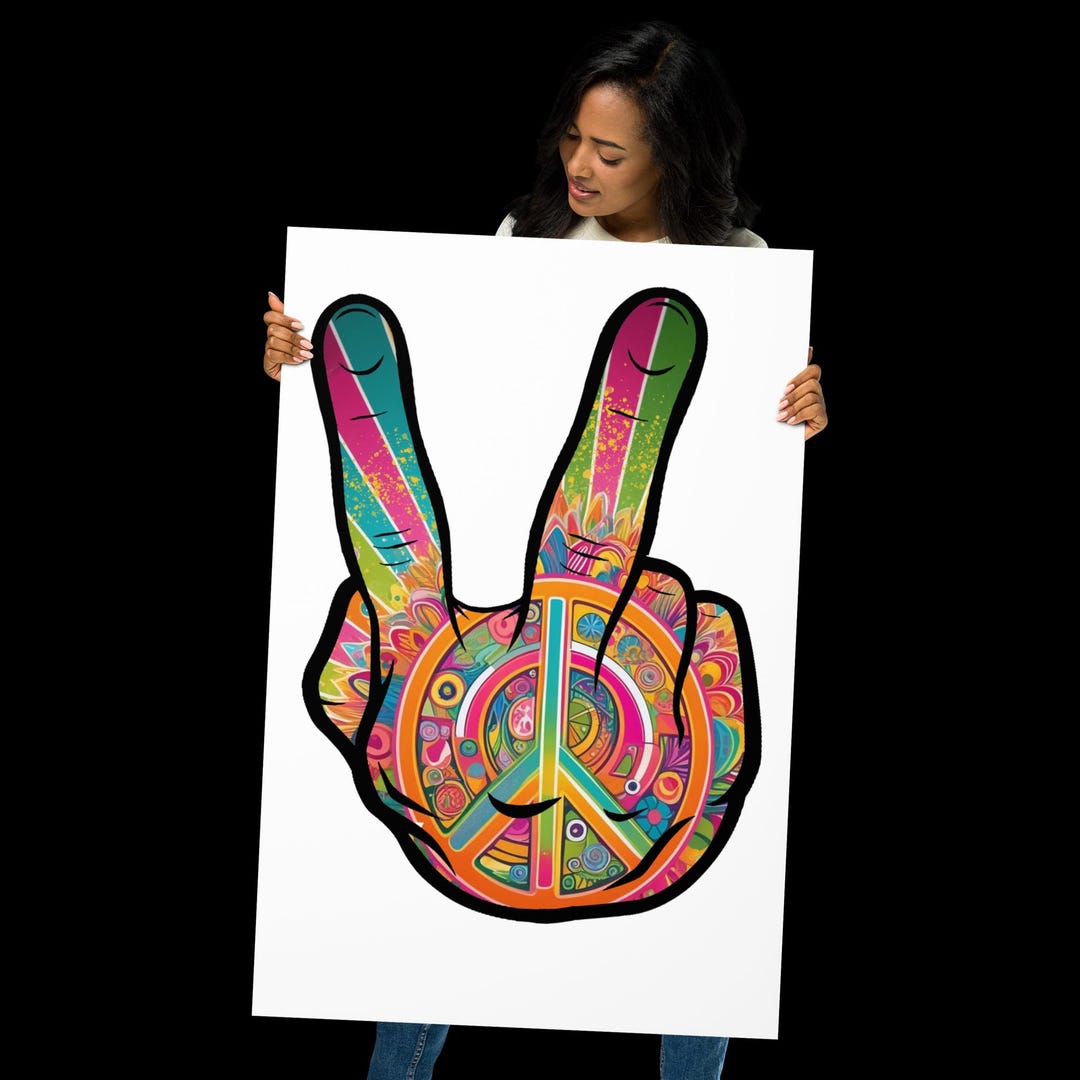 Peace Sign Poster - Etsy
