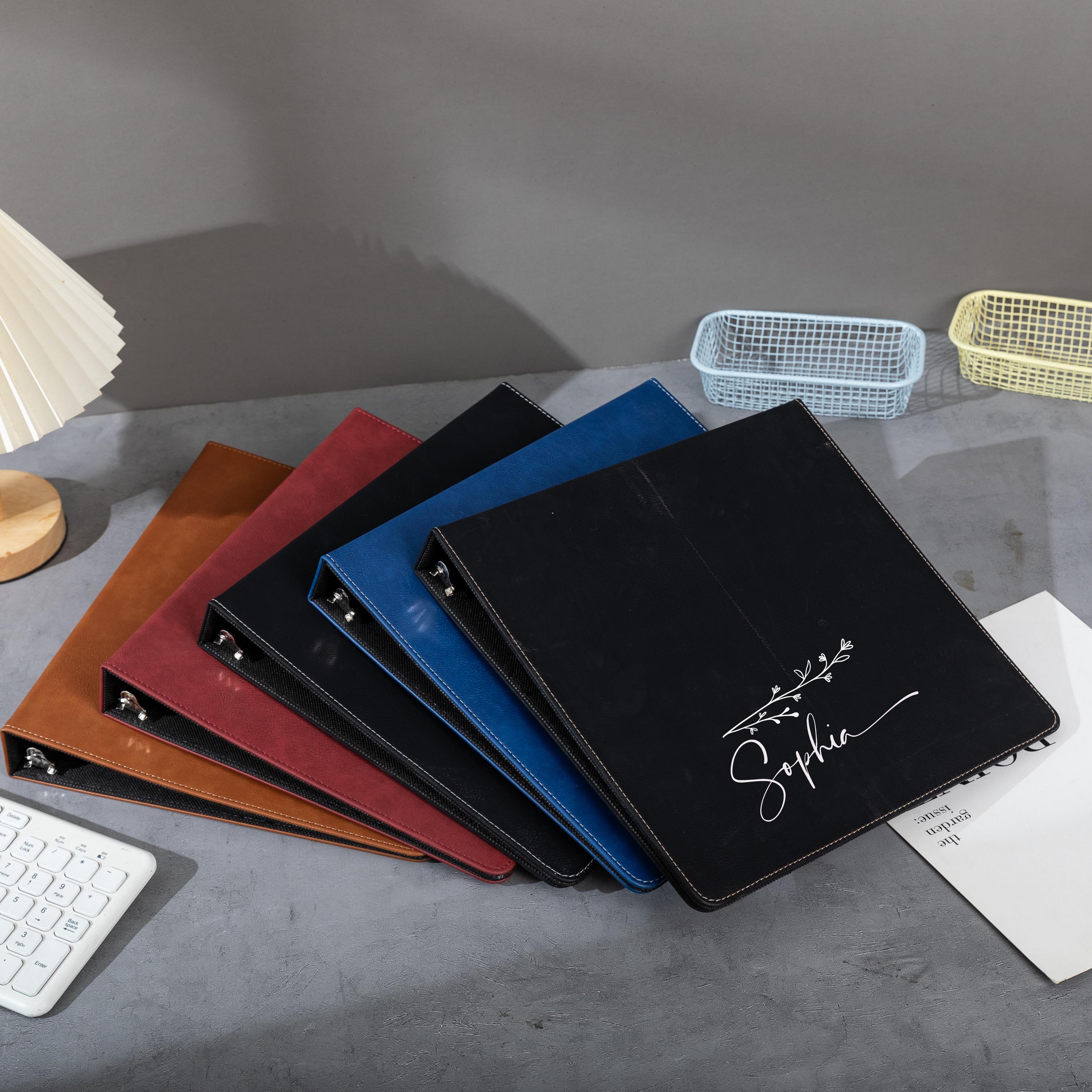 Personalized Binder, Leather Binder, Personalized Leather Binder ...