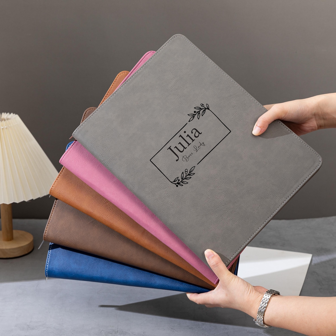 Personalized Company Logo Portfolio, Custom Engraved Company Portfolio ...