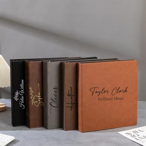 Personalized Binder, Leather Binder, Personalized Leather Binder ...