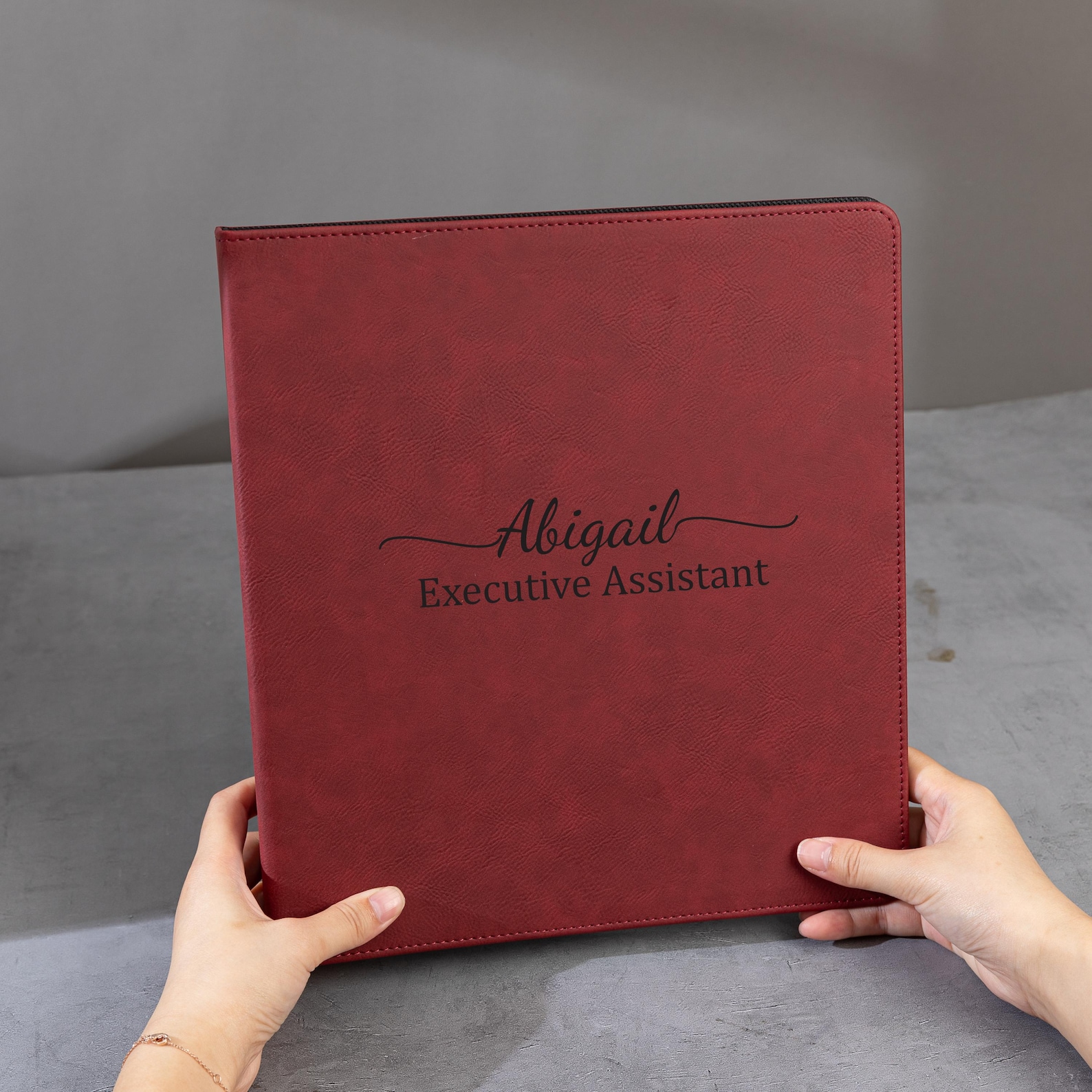 Personalized Binder, Leather Binder, Personalized Leather Binder ...