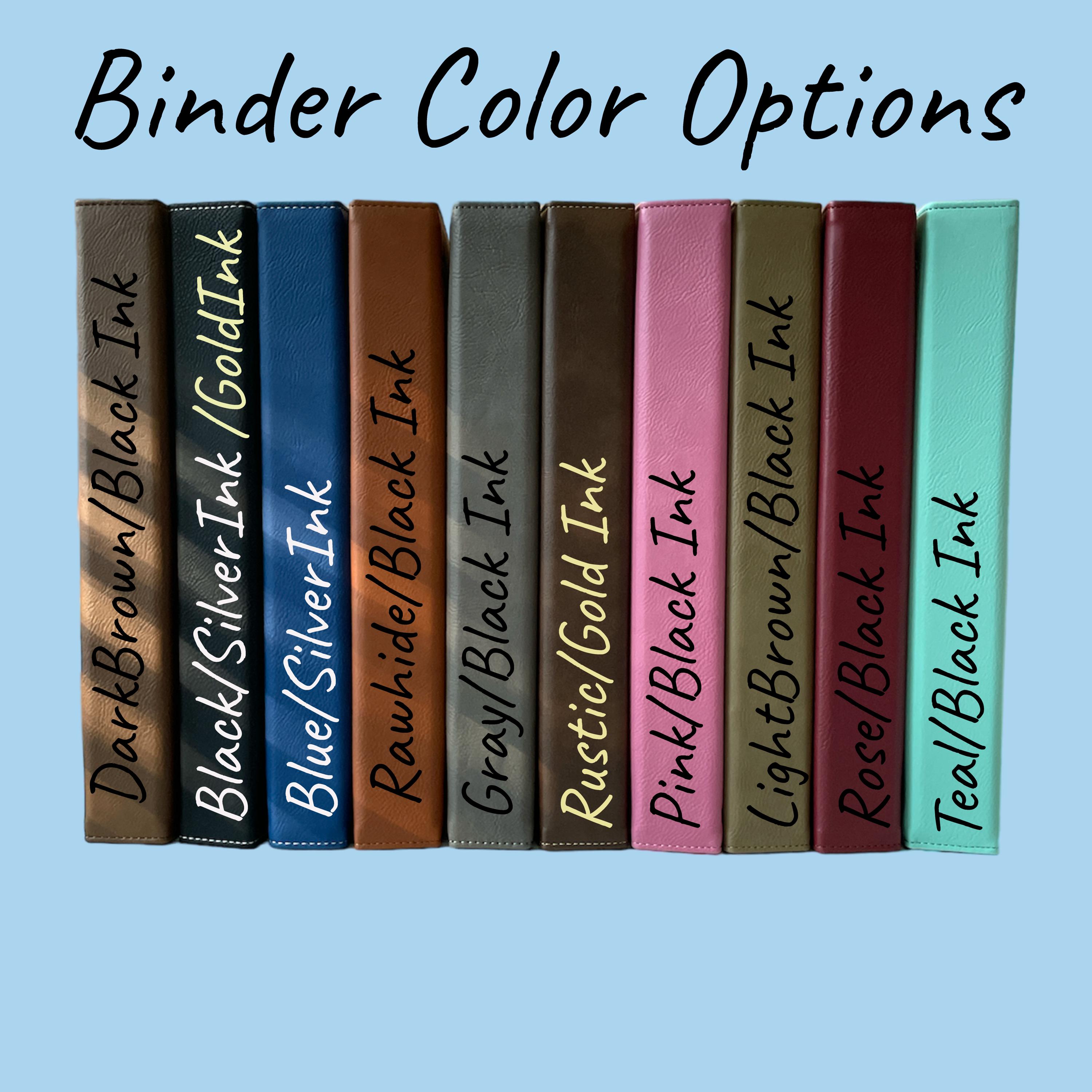 Personalized Leather 3 Ring Binder Portfolio, Custom Leather 8 X 11 ...