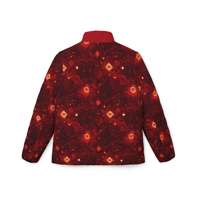Red Cyberpunk Puffer Jacket, the Ultimate Gamers Winter Gear, Trendy ...