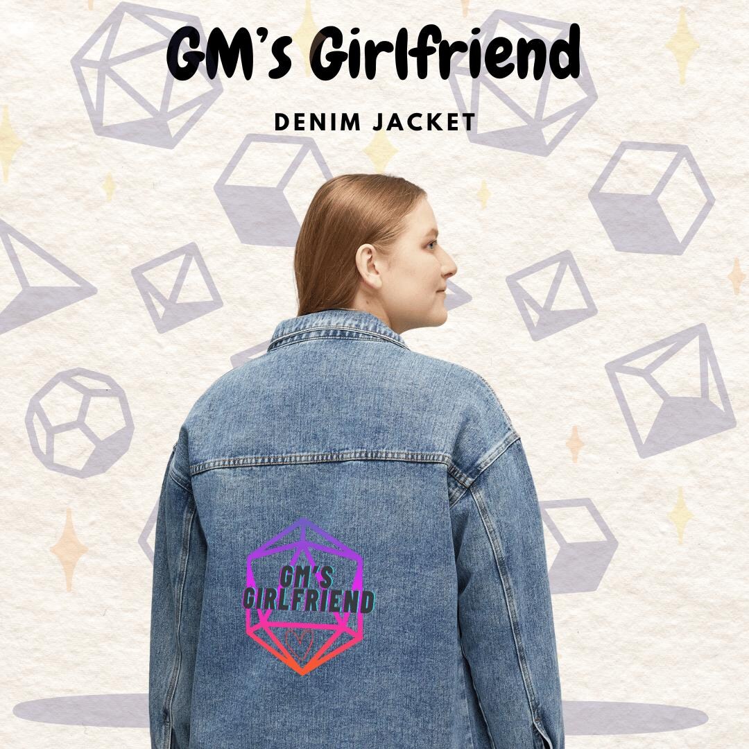 Gm's Girlfriend Denim Jacket, Stylish, Playful, and Perfect for Gamers ...