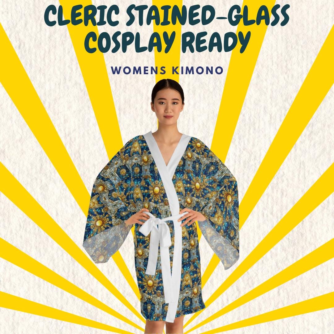 Cleric Stained-glass Kimono, Cosplay Ready & Elegantly Divine, Dungeons ...
