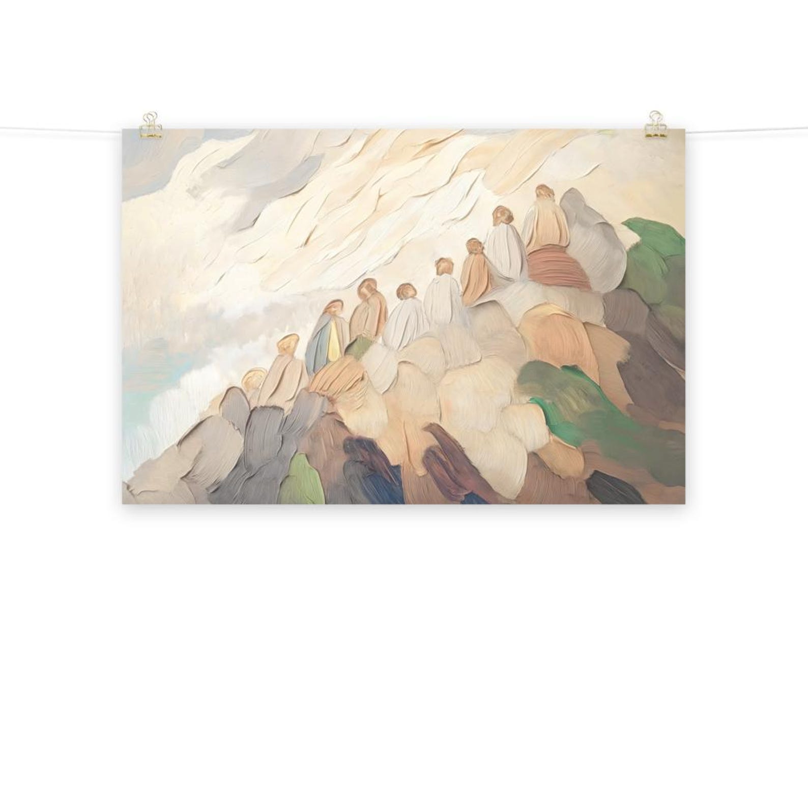 Sermon on the Mount Print: Christian Wall Art, Jesus Bible Painting - Etsy