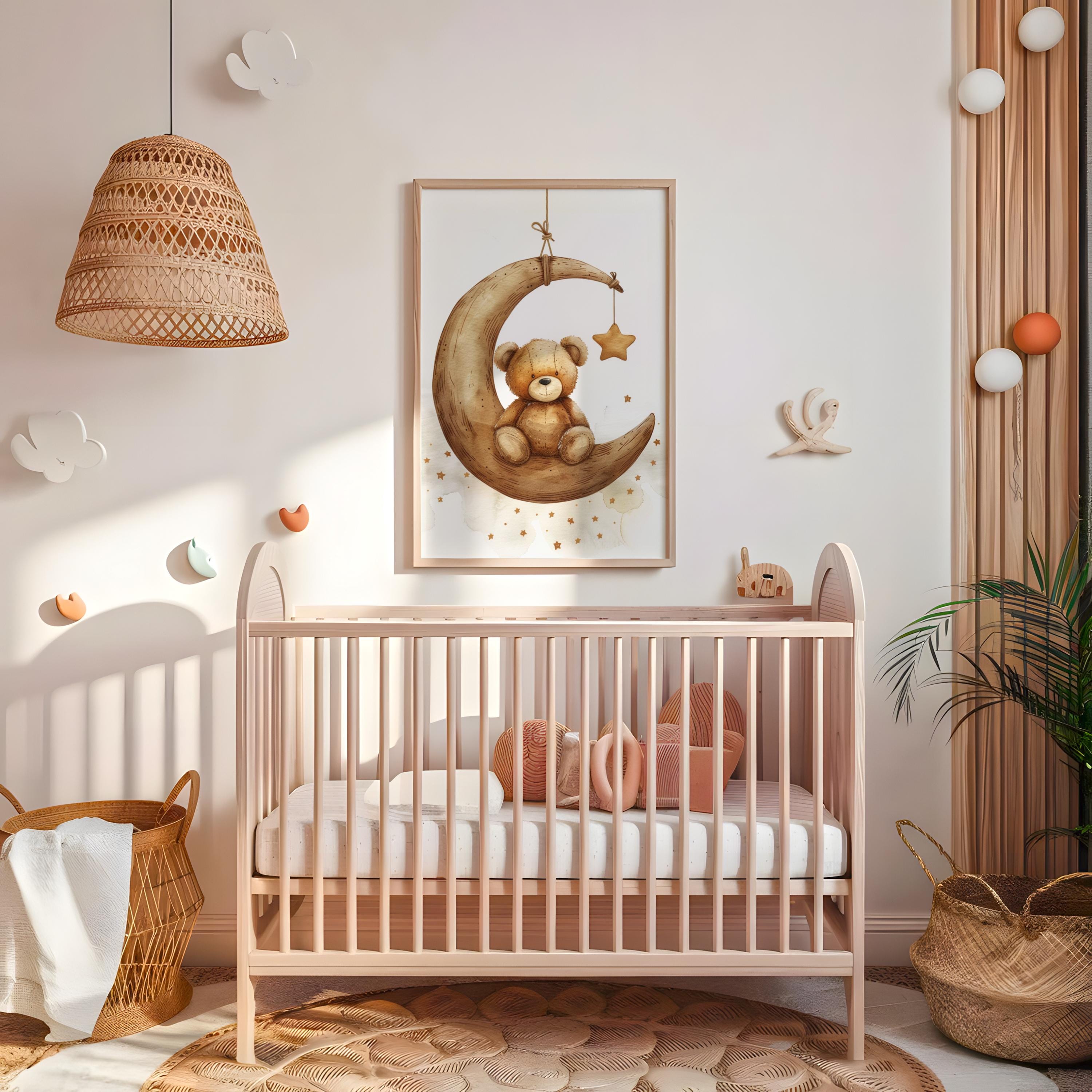 Teddy Bear Poster – Digital Download | Nursery Wall Art - Etsy