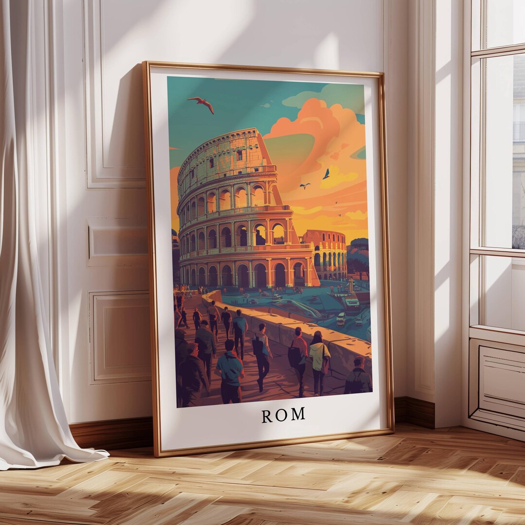 Rome Colosseum Poster – Digital Download, Historic Architecture Art - Etsy