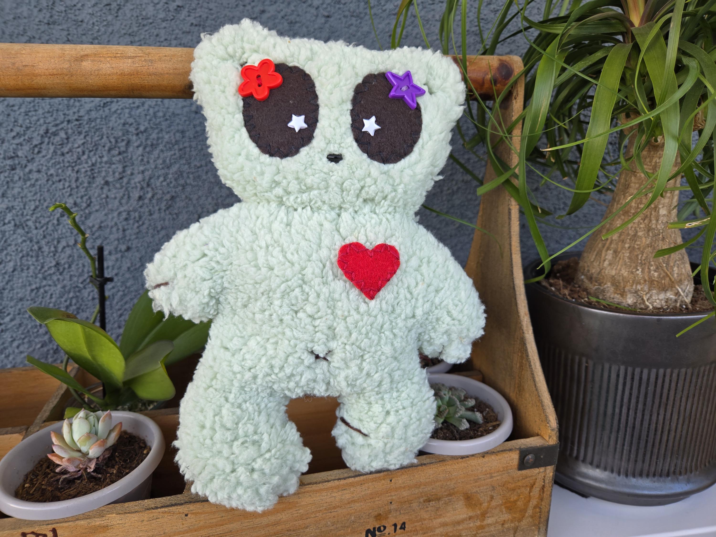 Curly Mint Teddy Bear - Etsy