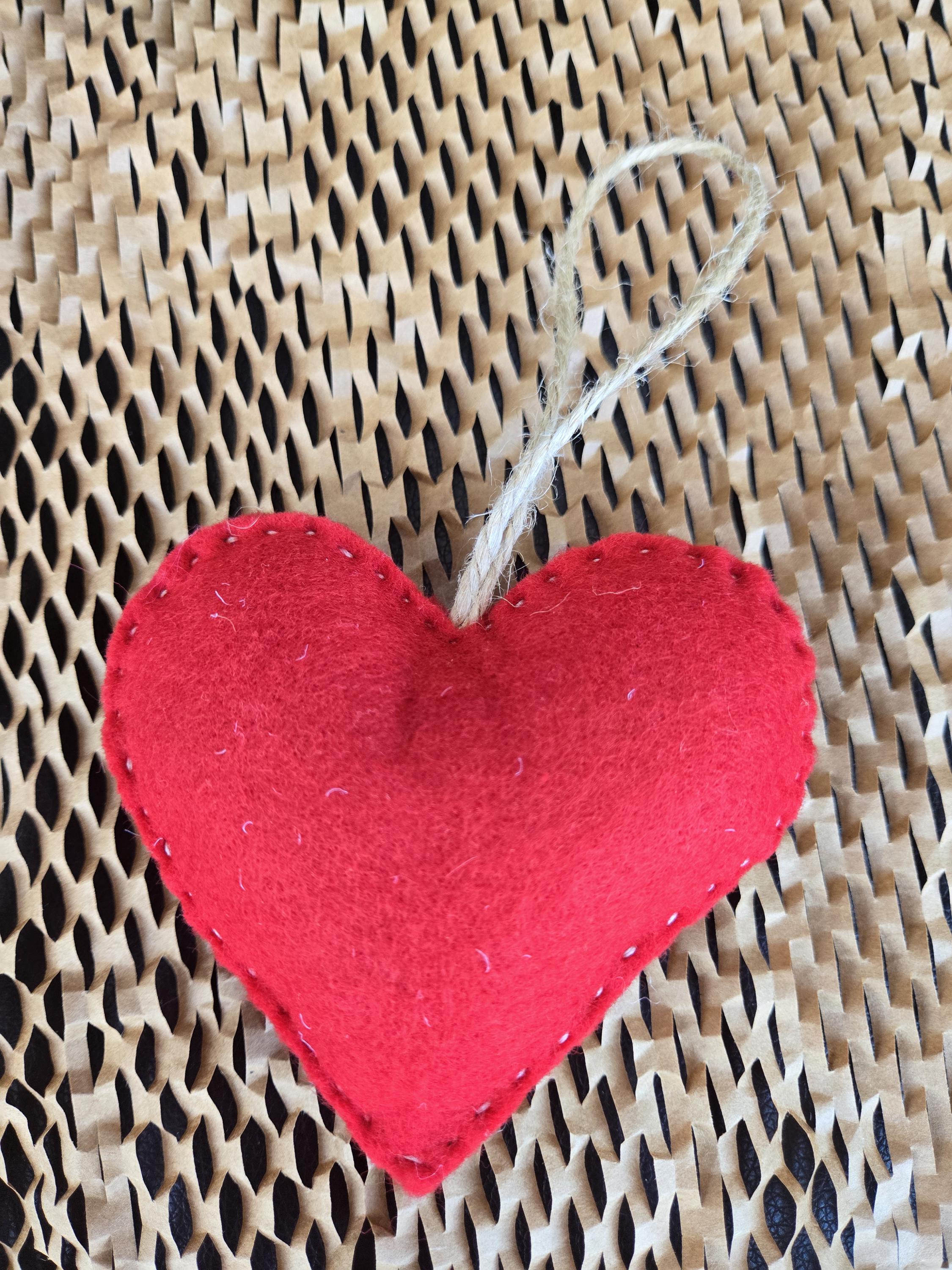 Set of Felt Hearts - Etsy