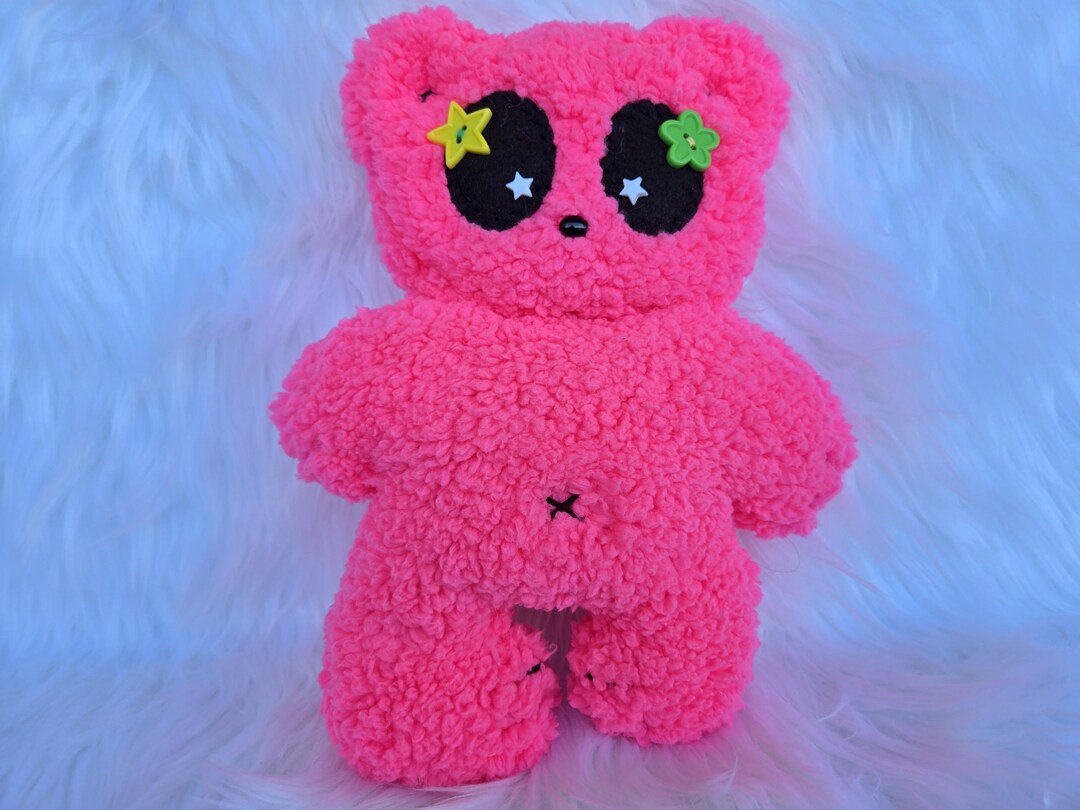 Neon Teddy Bear - Etsy