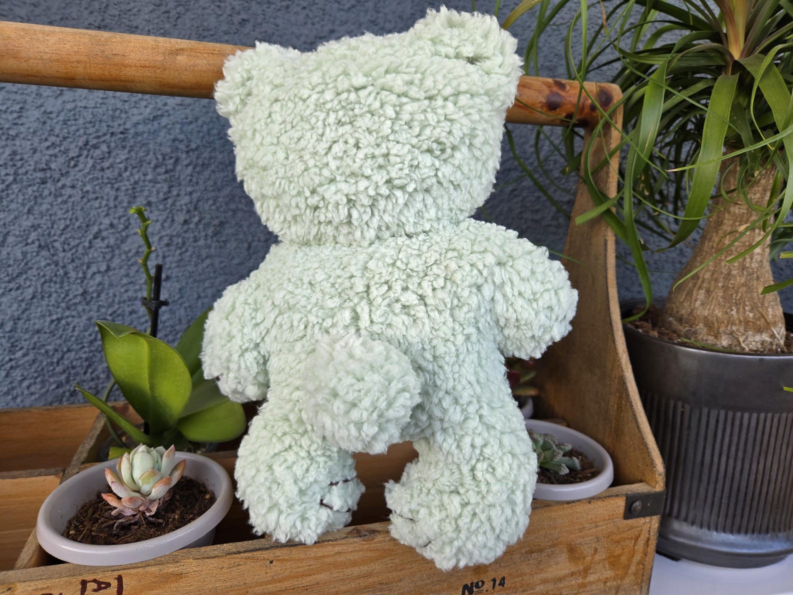 Curly Mint Teddy Bear - Etsy
