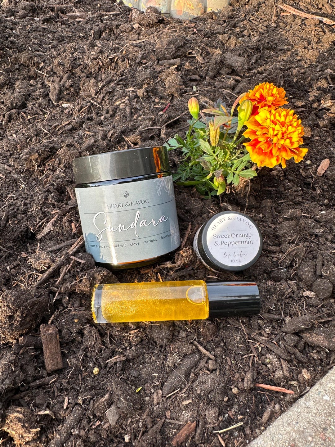 Summer Mini Ritual Set | Sundara Candle, Sunspell Shimmer Oil Roller | Botanical Lip Balm ...