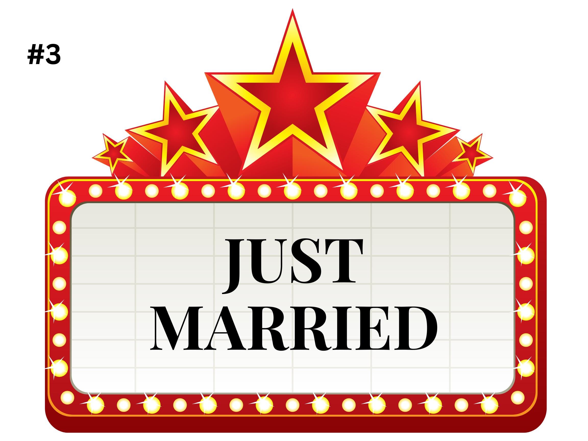 Just Married Wedding Prop Sign - Etsy