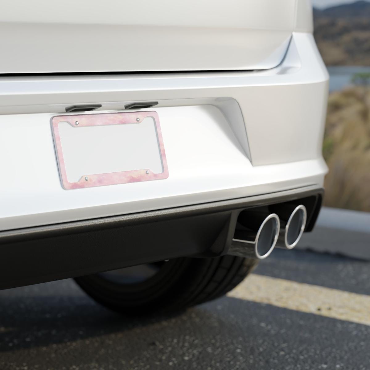 Pastel Pink Sky Girly License Plate Frame - Etsy