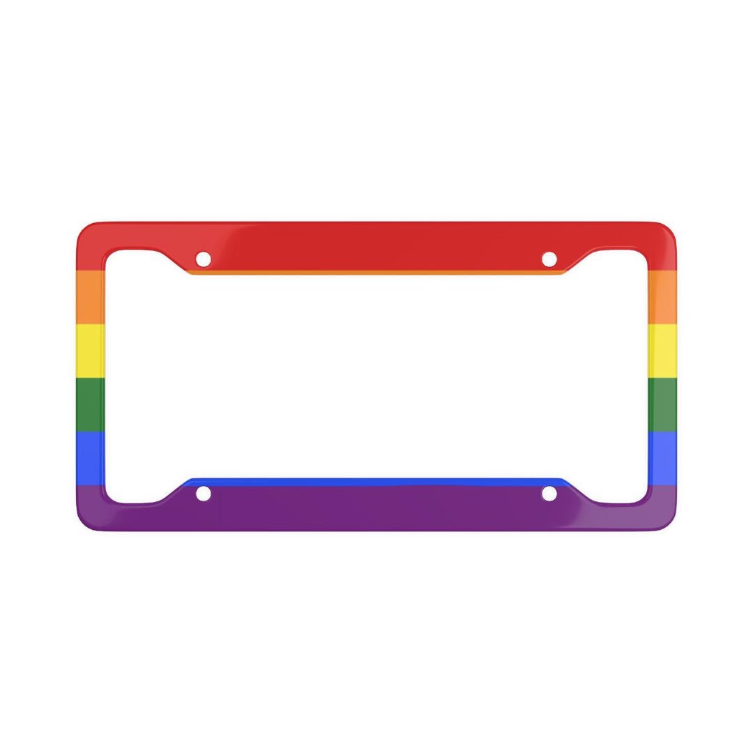 Rainbow Pride License Plate Frame (thick W/ Screws) - Etsy
