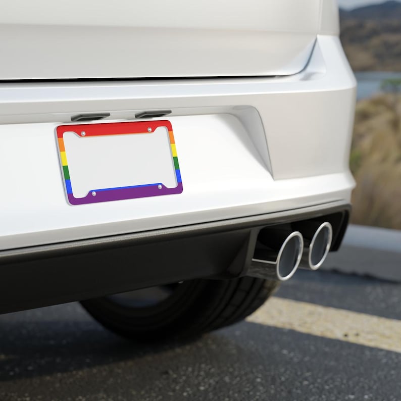 Rainbow Pride License Plate Frame (thick W/ Screws) - Etsy