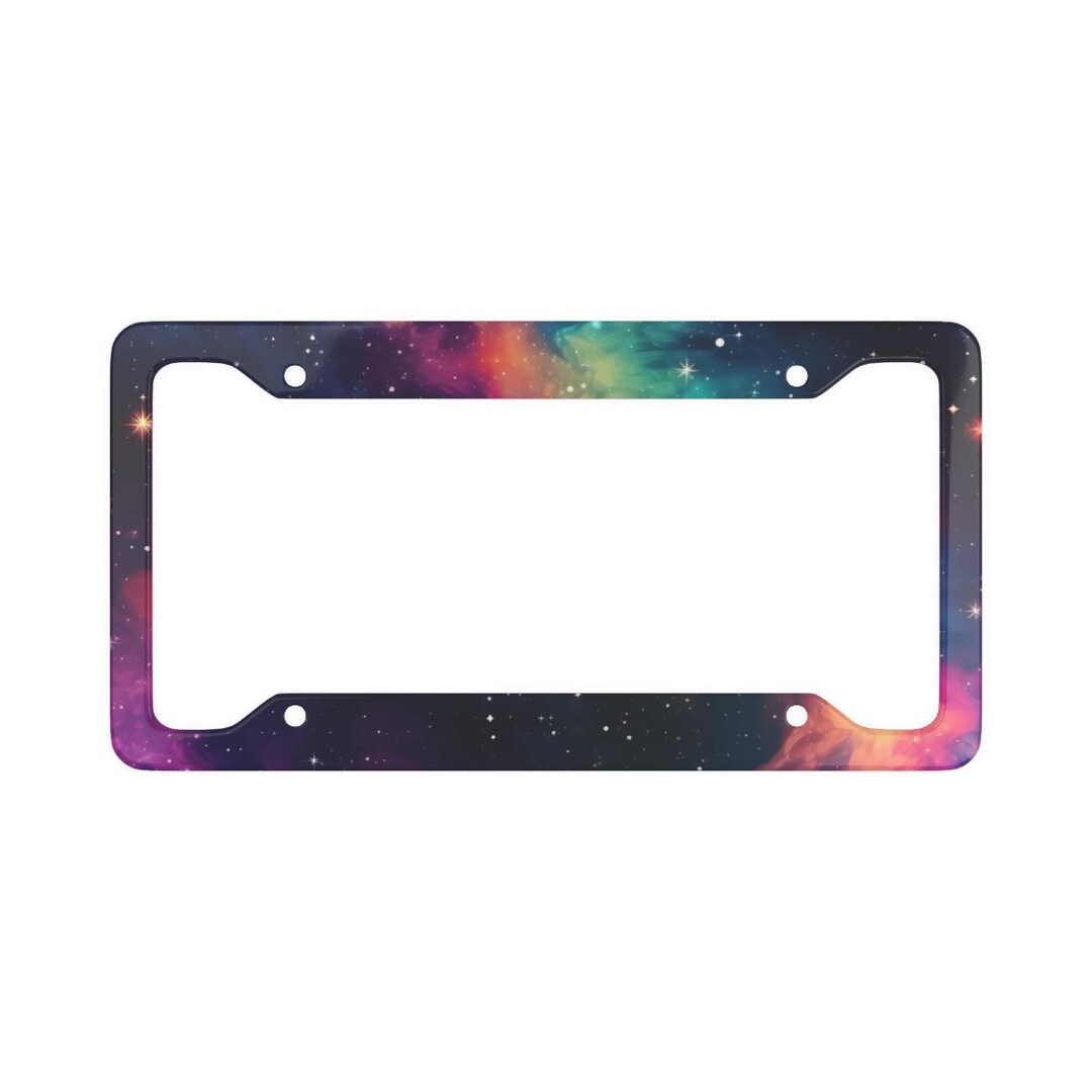 Cosmic Rainbow Galaxy License Plate Frame - Etsy