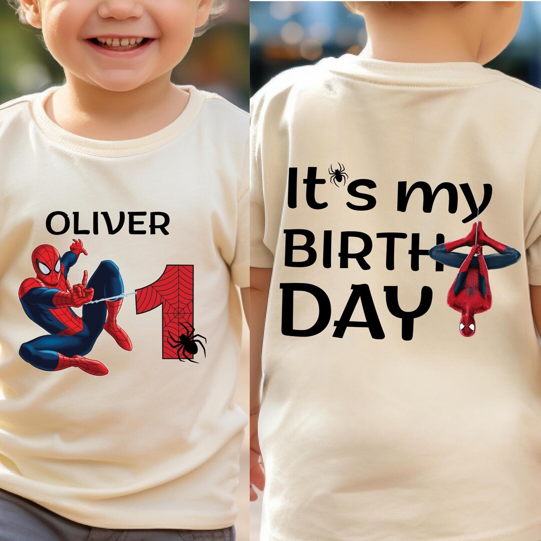 Personalized Spider Man Birthday Shirt, Custom Name and Age Option ...