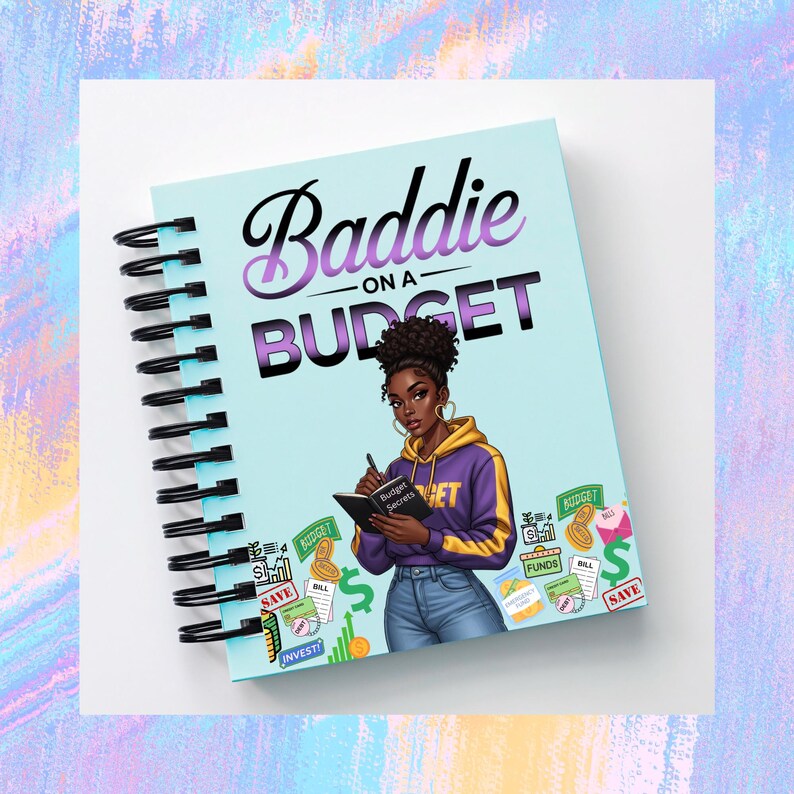 Black Girl Budget Planner Cover: Baddie on a Budget PNG (digital ...