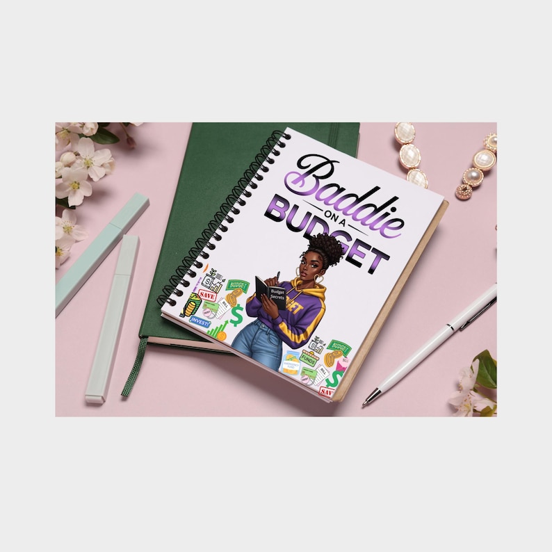 Black Girl Budget Planner Cover: Baddie on a Budget PNG (digital ...