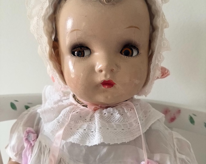 Vintage 1930s Ideal Princess Beatrix Flirty Eye Composition Baby Doll ...