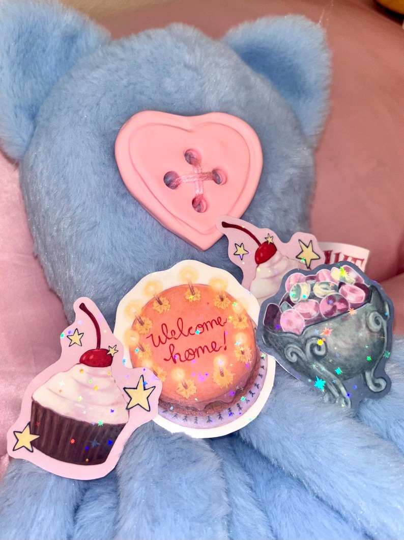 Pink Palace Sweets Cake Sticker: Holographic Waterproof Vinyl Decal - Etsy