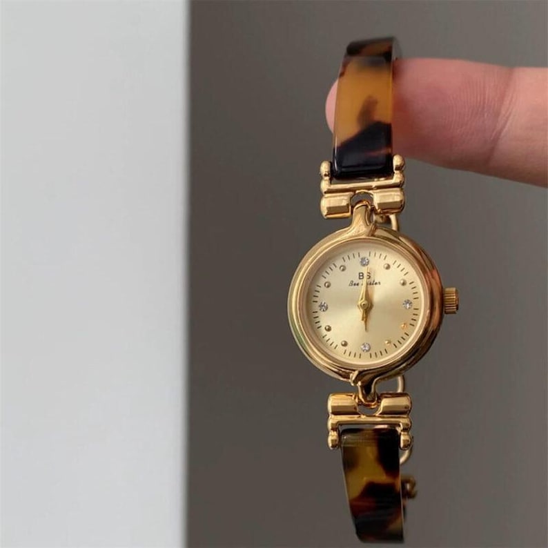 Tortoise Shell Strap Watch - Etsy