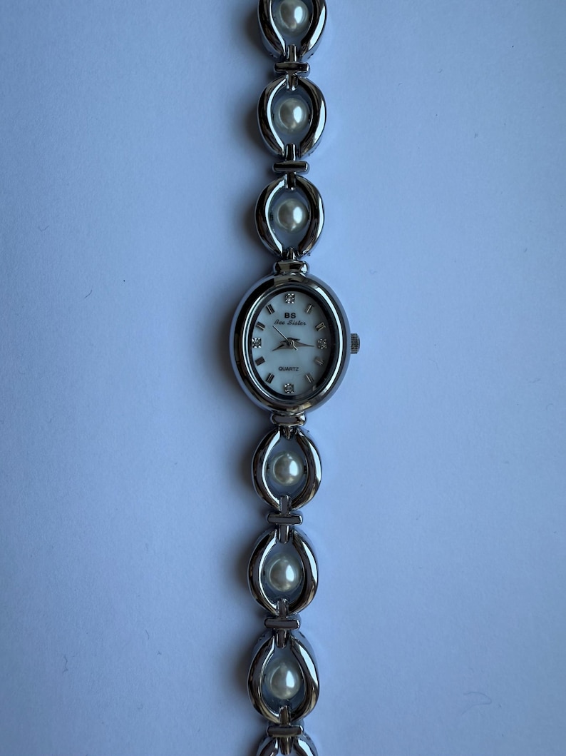 Silver and Pearls Watch - Etsy