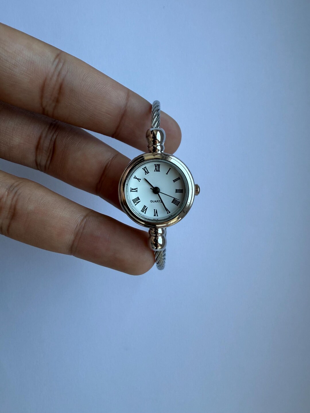 Silver Bangle Watch - Etsy