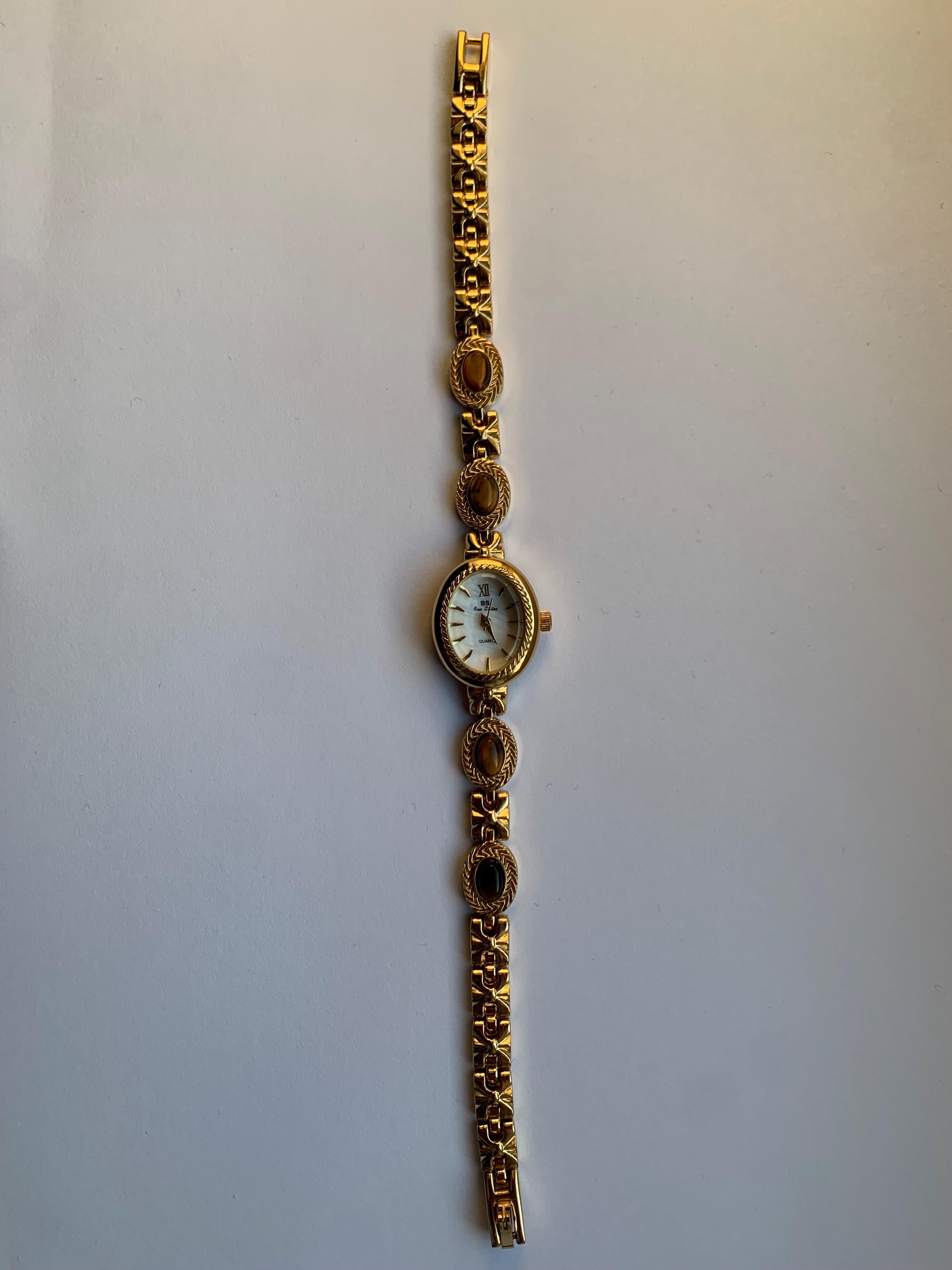 Gold Tiger Eye Stones and Ribbons Watch - Etsy UK