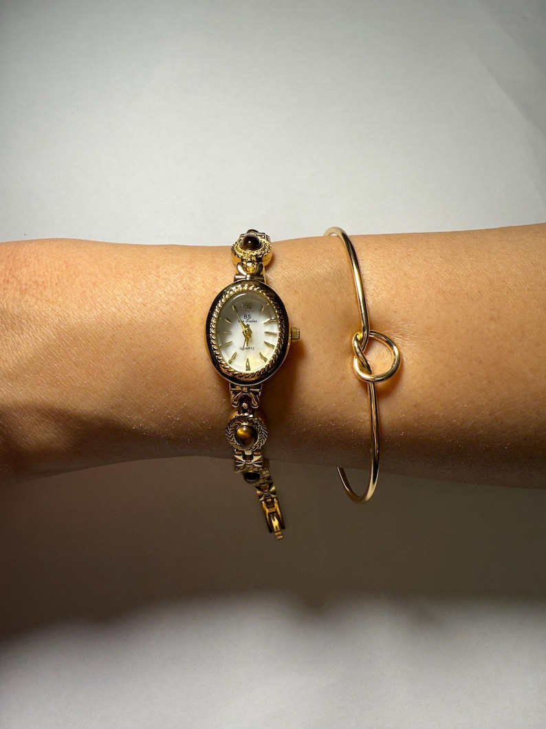 Gold Tiger Eye Stones and Ribbons Watch - Etsy