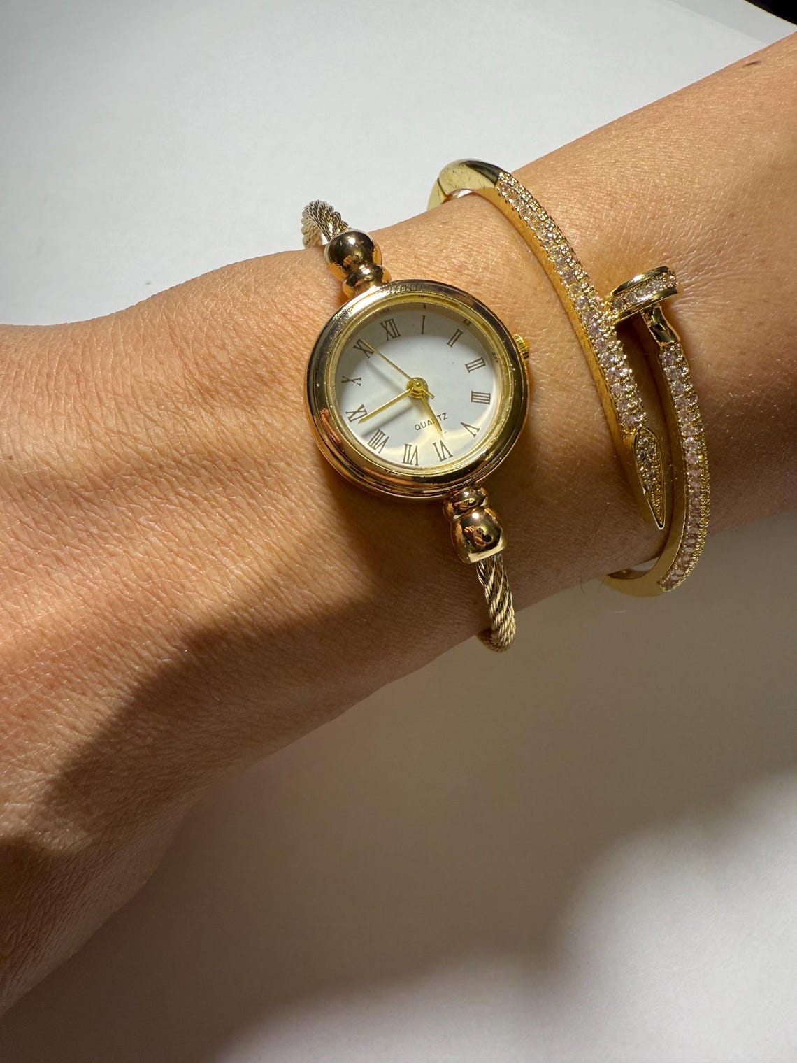 Gold Bangle Watch - Etsy