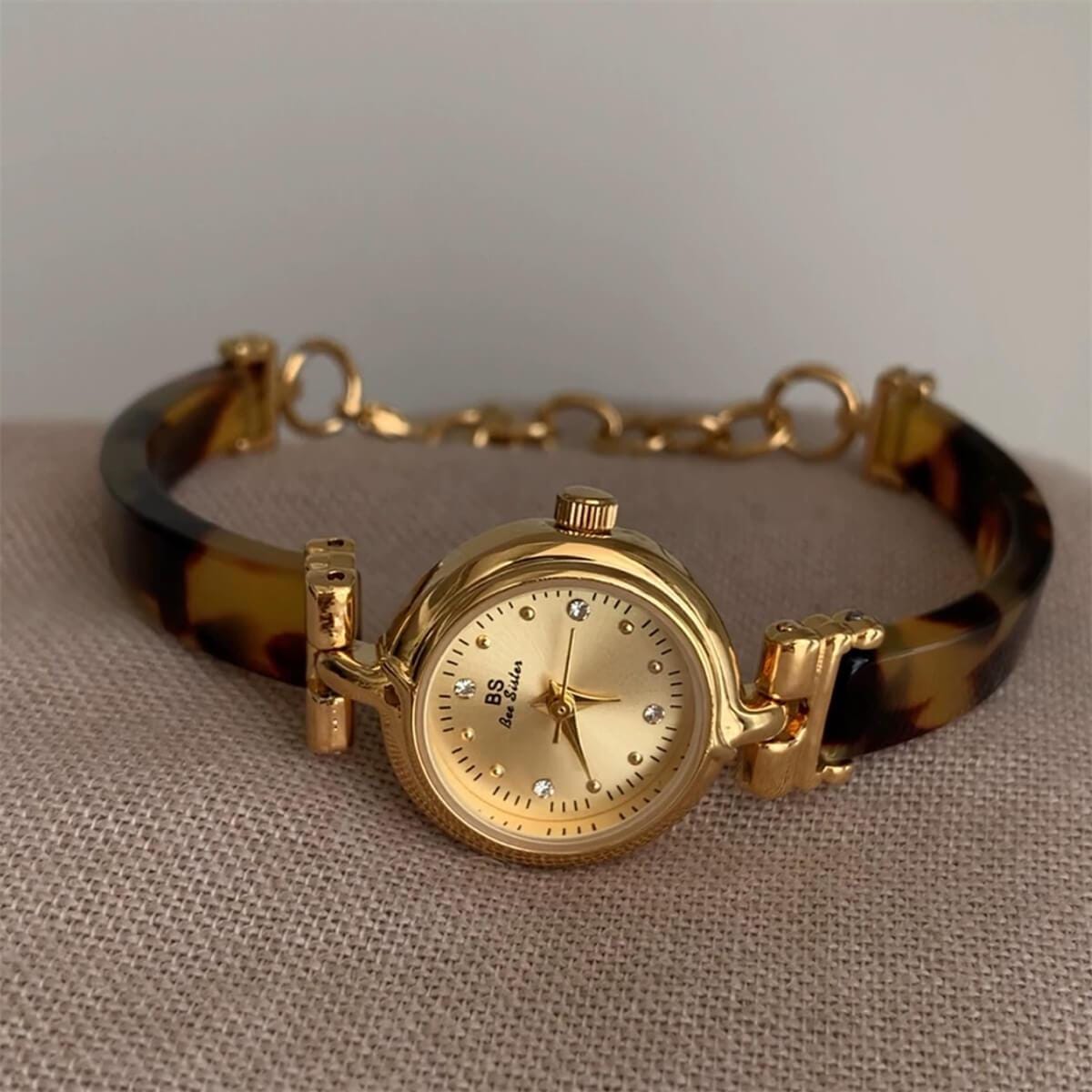 Tortoise Shell Strap Watch - Etsy