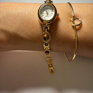 Gold Tiger Eye Stones and Ribbons Watch - Etsy