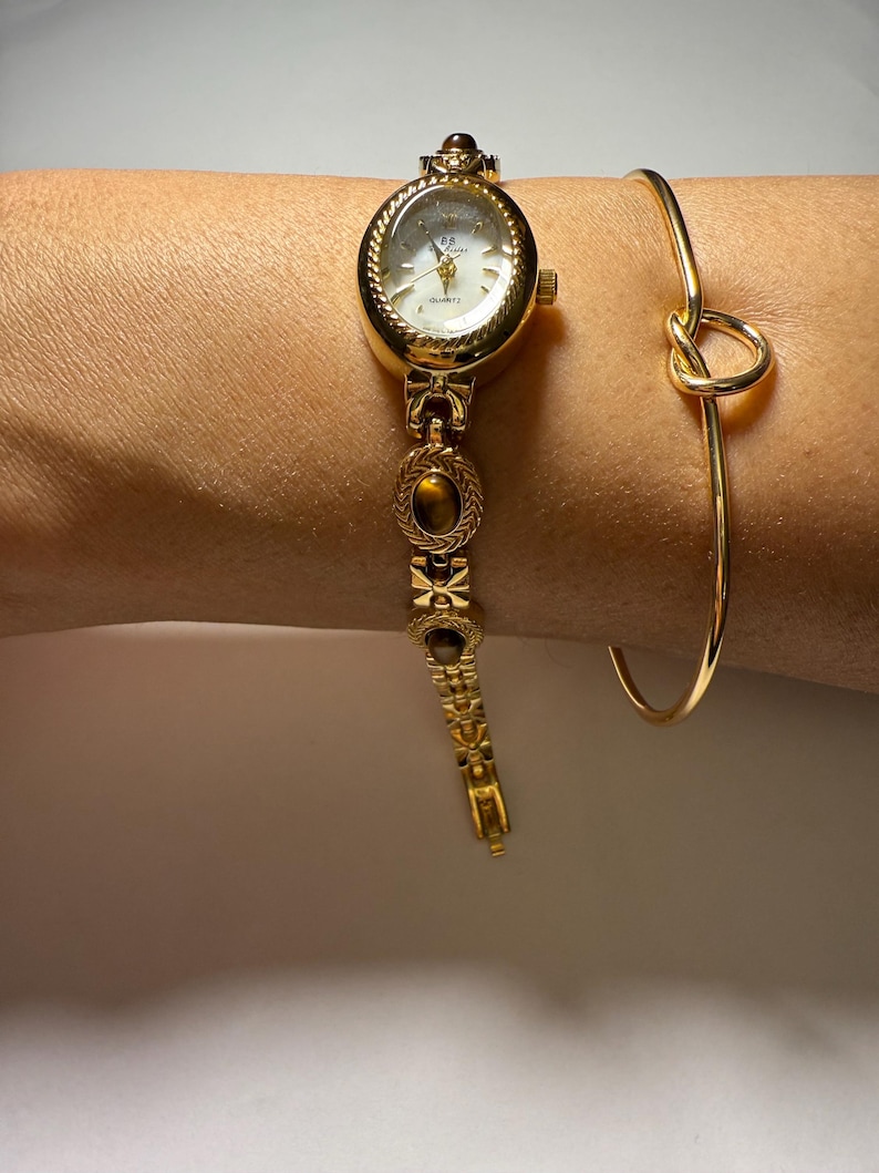 Gold Tiger Eye Stones and Ribbons Watch - Etsy