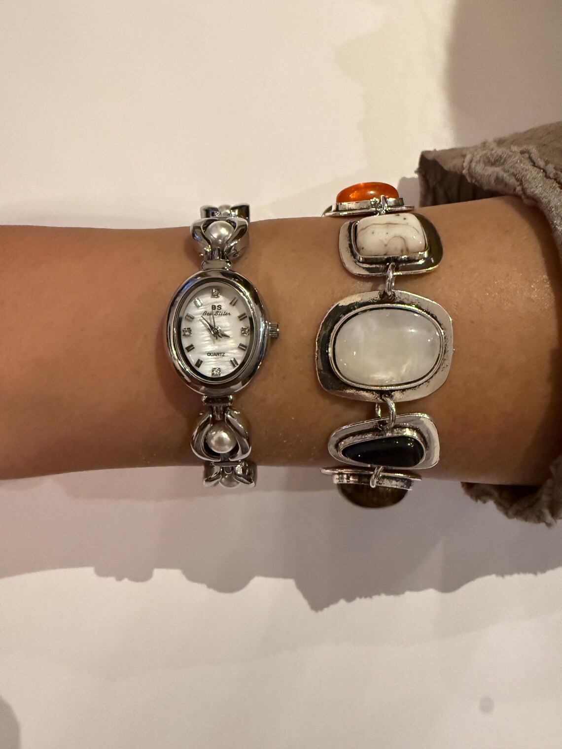 Silver and Pearls Watch - Etsy