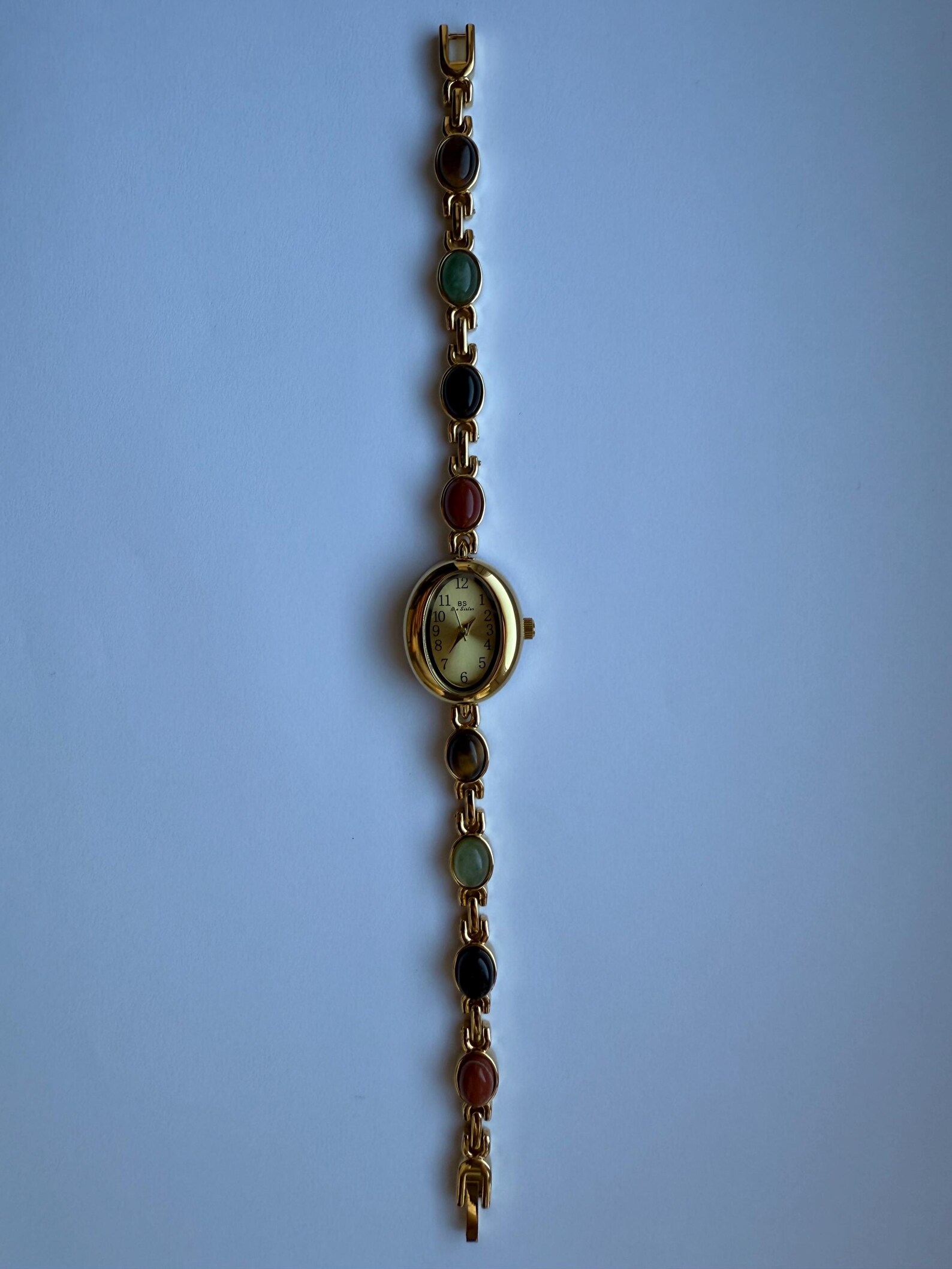 Dainty Gold and Multicolour Stones Watch - Etsy