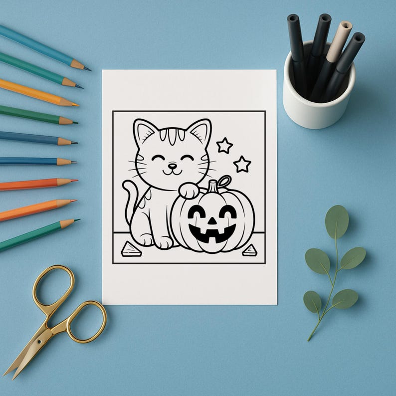 Spooky Corner by Coco Wyo Coloring Book PDF 68 Cute Printable Pages for ...