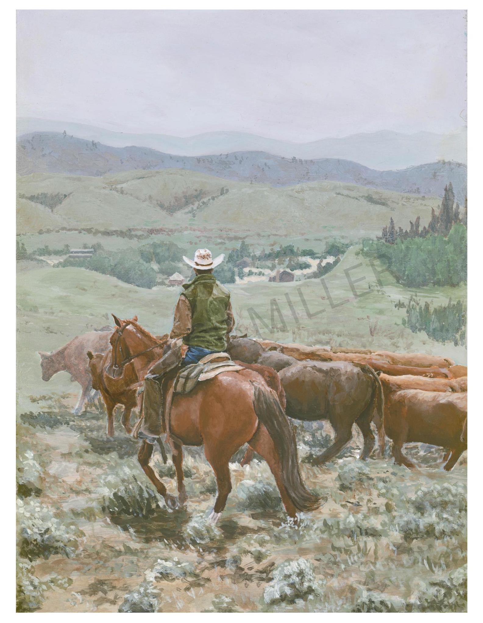 Western Painting "hey Driver" | Canvas & Giclee Prints - Etsy