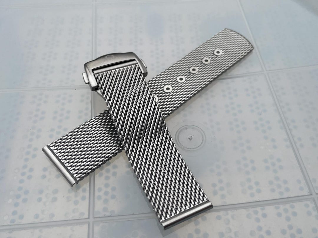 20mm Seamaster Planet Ocean 007 Mesh Mens Wrist Watch Strap Bracelet ...