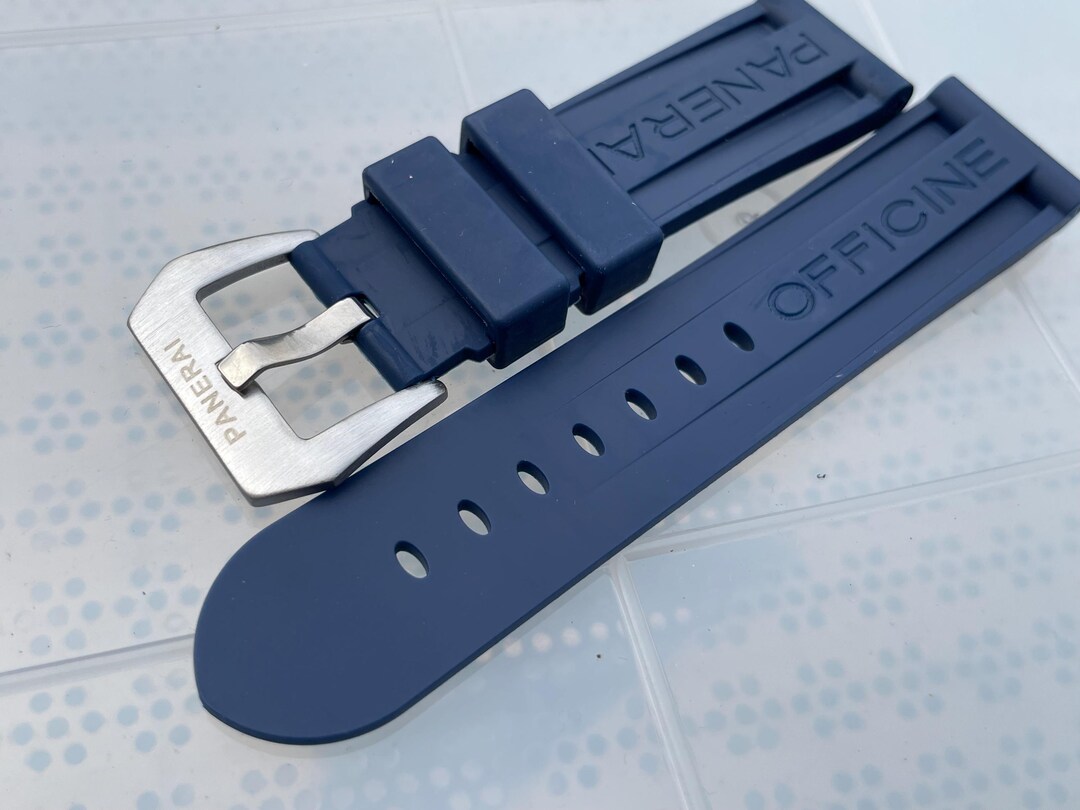 24mm Panerai Navy Blue Rubber Men’s Wrist Watch Strap Band Bracelet - Etsy