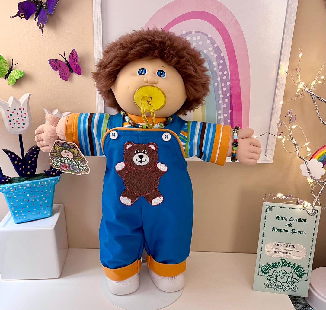 1983 Cabbage Patch Kids Collector Doll, KT Factory, HM4 Brown Fuzzy ...