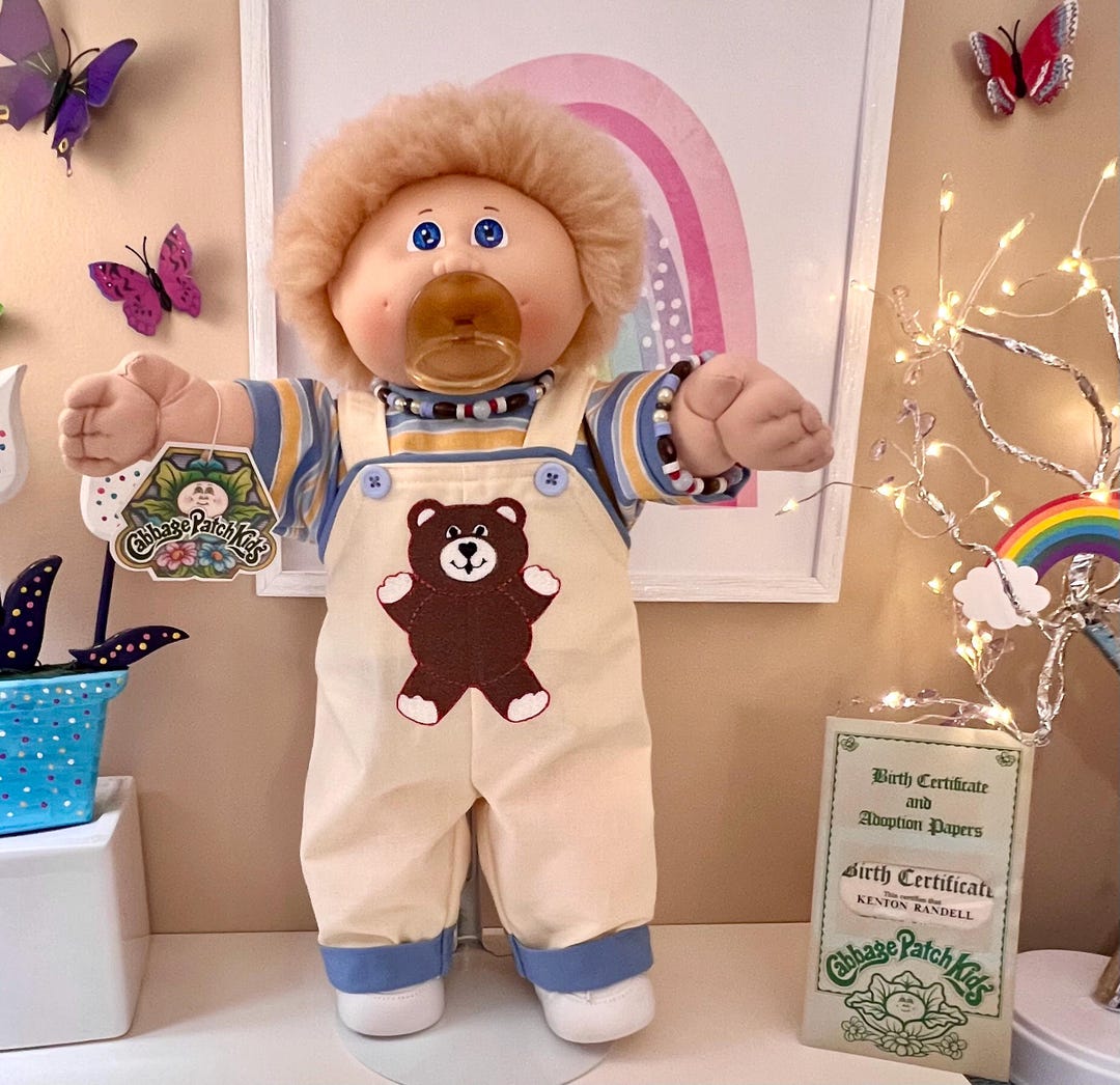1983 Cabbage Patch Kids Collector Doll, OK Factory, HM4 Blonde Fuzzy ...