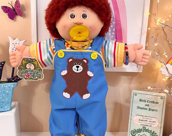1985 Cabbage Patch Kids Collector Doll, IC3 Factory, HM4 Fuzzy Auburn ...