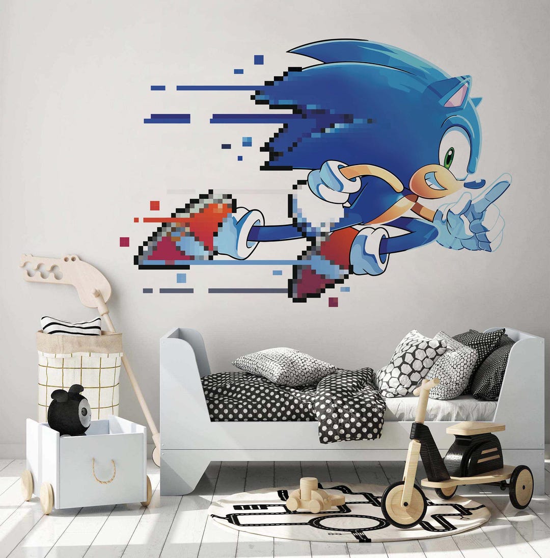 Super Sonic Wall Decal Shadow the Hedgehog Wall Sticker Sonic Wall Art ...