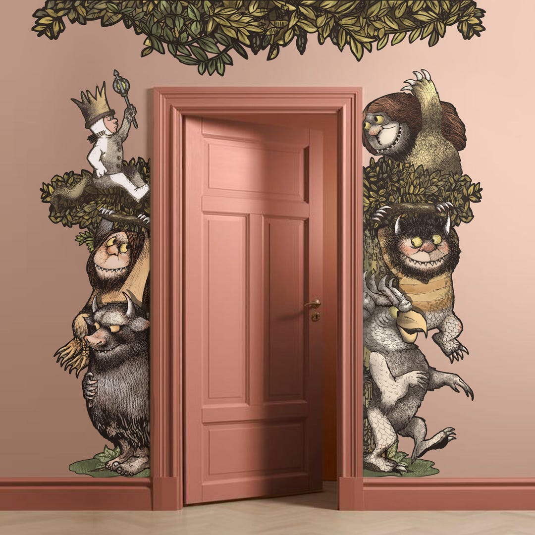 Door Frame Where the Wild Things Are With Monster Wall Decal Max Wall ...